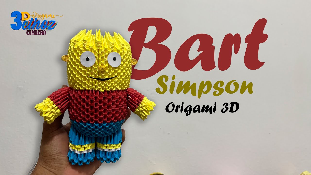 Bart Simpson en Origami 3D - Bethoz Camacho - YouTube