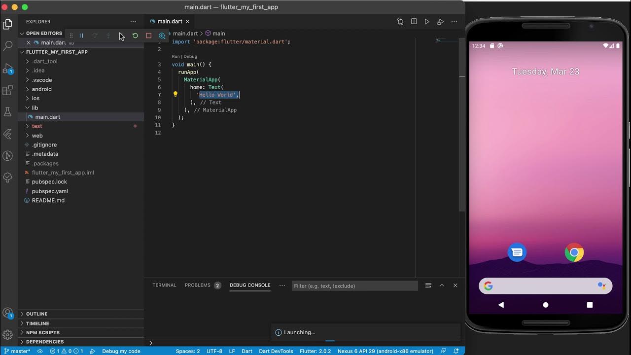 Flutter Getting Started - Creating your first app - YouTube