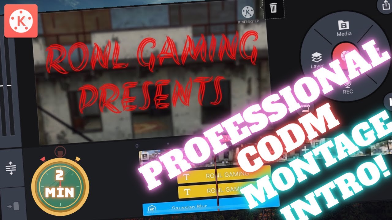 How to make a PROFESSIONAL CODM MONTAGE INTRO | 2021 | KINEMASTER | COD ...