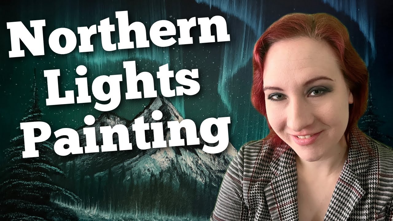 Bob Ross Instructor painting "Blue Green Northern Lights" - YouTube