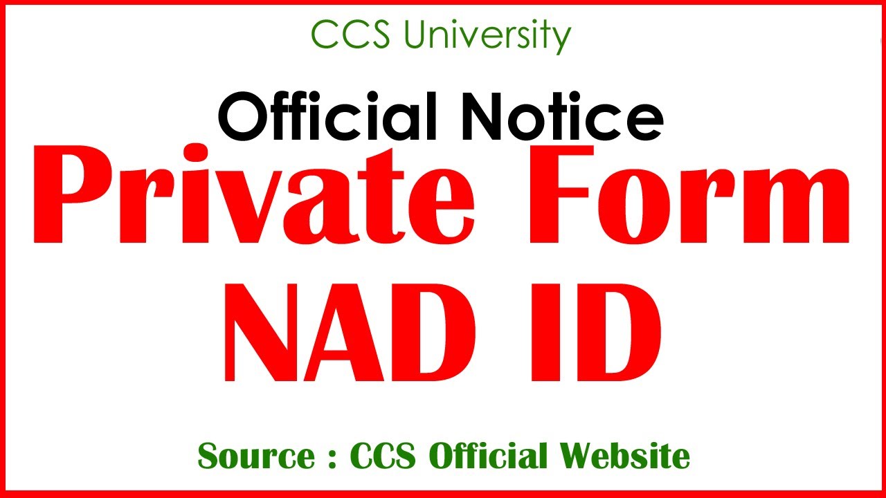 CCSU Private Form 2021 Official Notice | Online Form Info - YouTube