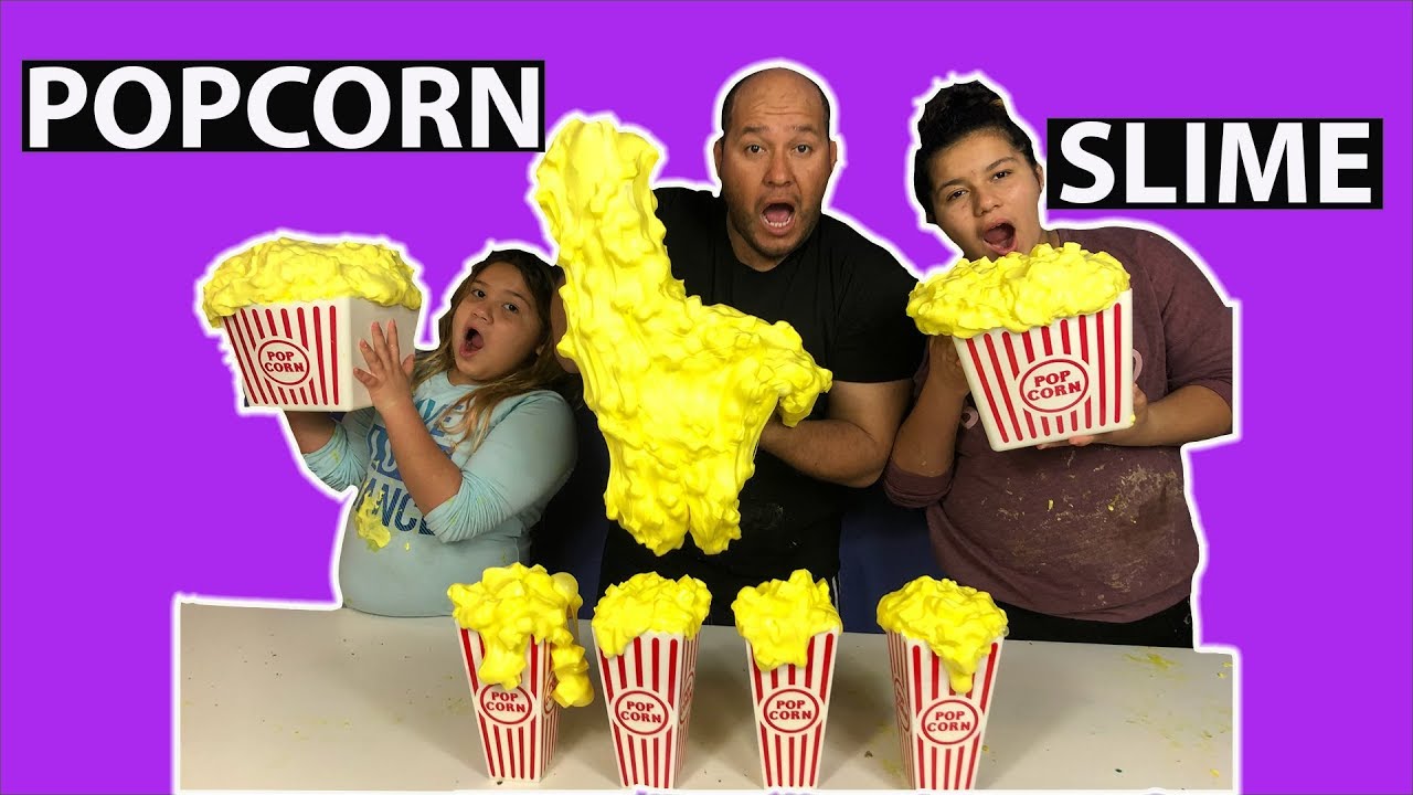 1 GALLON OF FLUFFY POPCORN SLIME VS 1 GALLON OF FLUFFY POPCORN SLIME ...