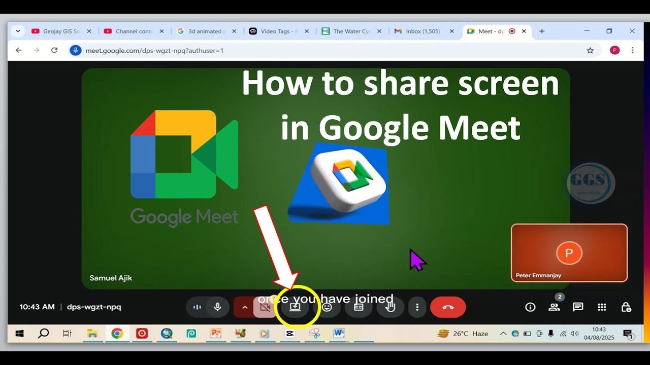 Google Meet: How To Share Your Screen In Google Meet Meeting - YouTube