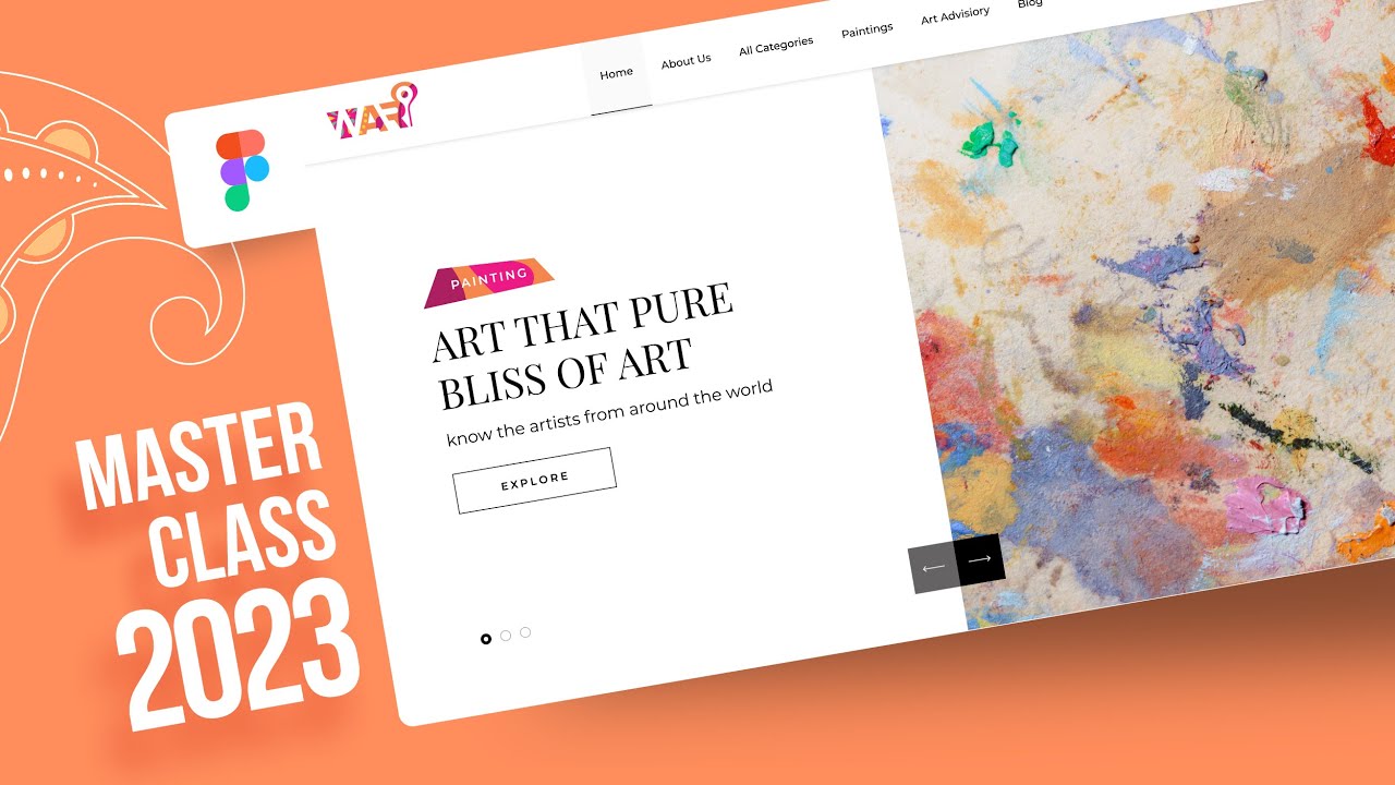 Art Gallery website design masterclass 2023 in Hindi using Figma.#figma ...