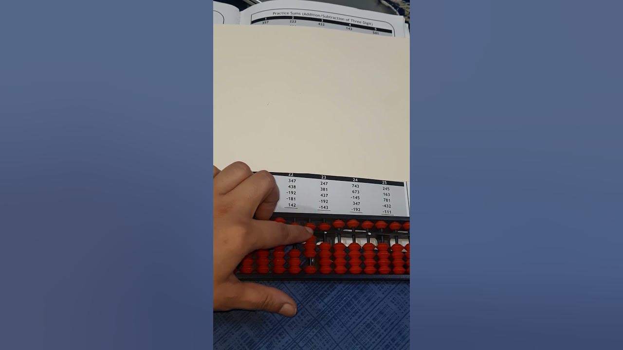 Abacus 3 Digit Addition And Subtraction Shorts Abacuslevel1