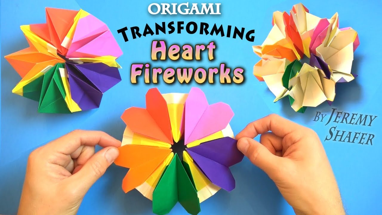 Origami Heart Fireworks - YouTube