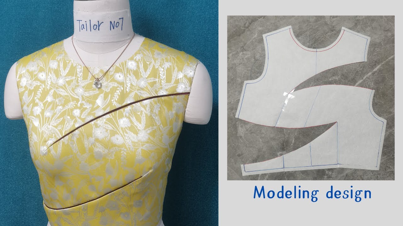 Very stylish look! Easy to cut and sew/How to make this crew-neck top ...