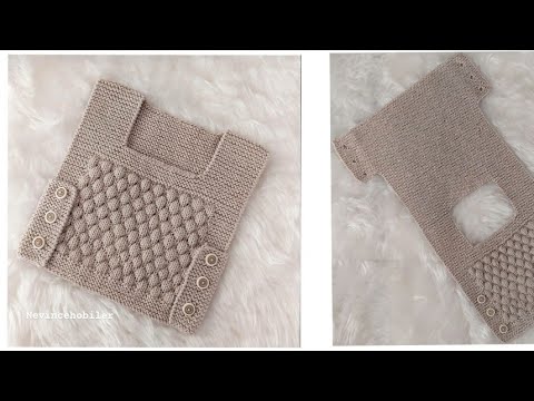 kolay dikişsiz bebek yeleği / bonbon model bebek yeleği / dikişsiz süveter yapımı / #bebekyelegi