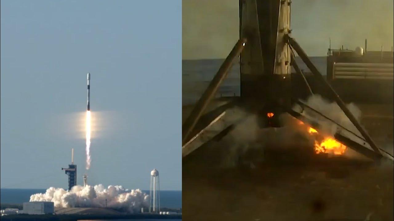 Falcon 9 launches Eutelsat 36D and Falcon 9 first stage landing - YouTube