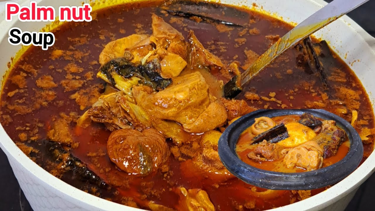How to prepare🇬🇭 Palm nut/banga soup | Simple yet delicious palm nut ...