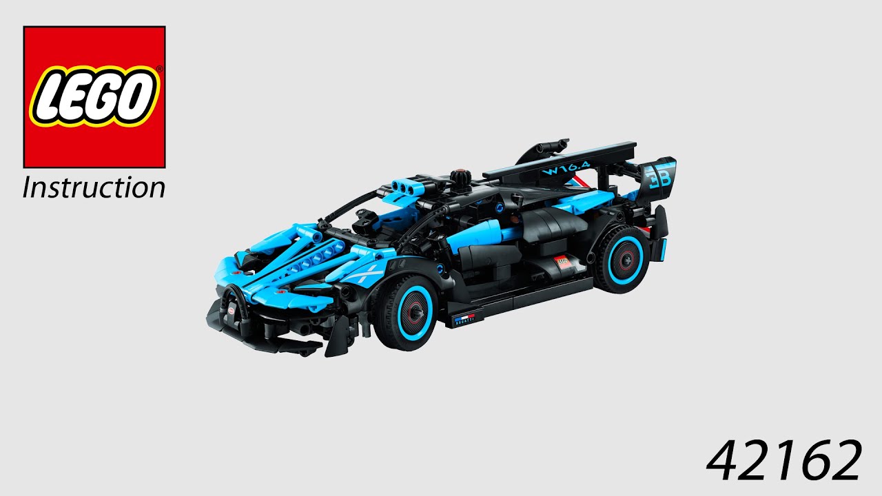 LEGO Instruction - Technic - 42162 - Bugatti Bolide Agile Blue - YouTube