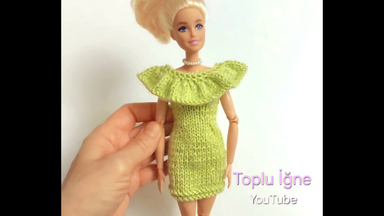 BARBİE ELBİSE YAPIMI - Barbie Giysi Yapımı - Knitting Barbie Doll Dress ...