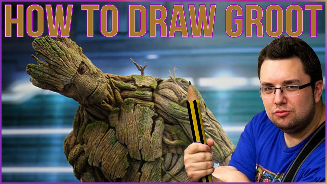 How To Draw Groot - YouTube