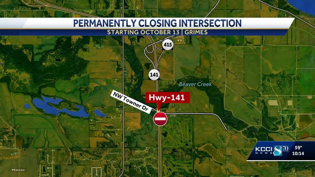 Iowa DOT to permanently close access to Highway 141 from road in Grimes ...