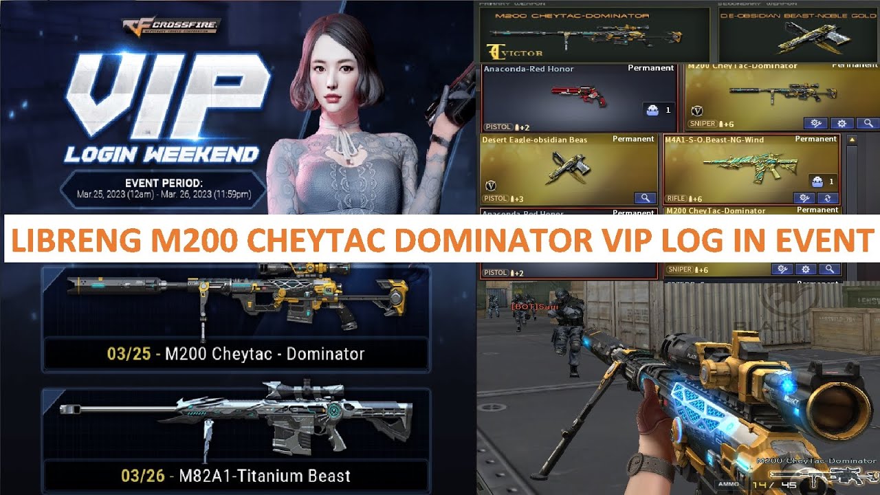 LIBRENG M200 CHEYTAC-DOMINATOR VIP LOG IN EVENT CROSSFIRE PH - YouTube