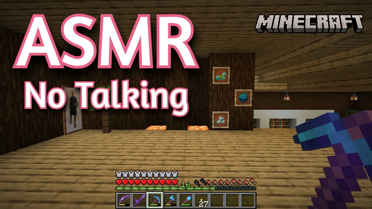 ASMR Gaming | MINECRAFT SURVIVAL NO TALKING (23) | Keyboard/Mouse ...