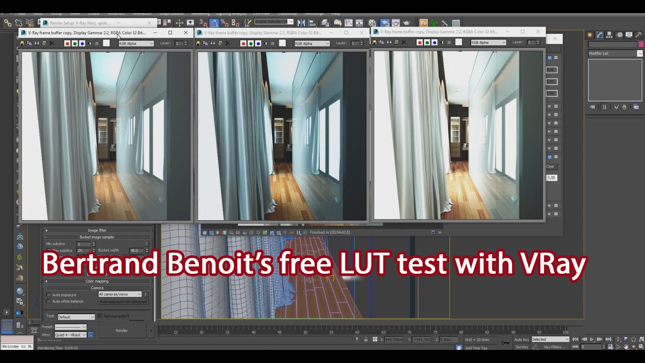 Bertrand Benoit's free Lut test with V-Ray - YouTube