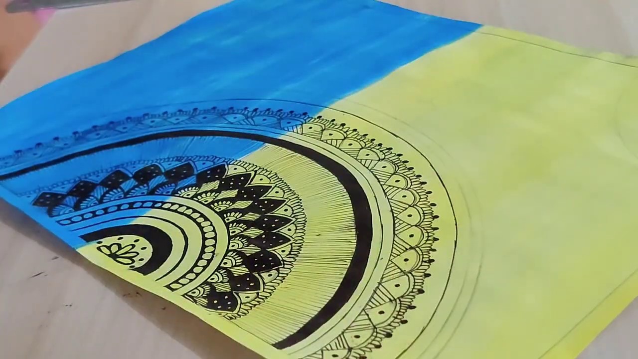 Basic two shaded mandala tutorial - YouTube