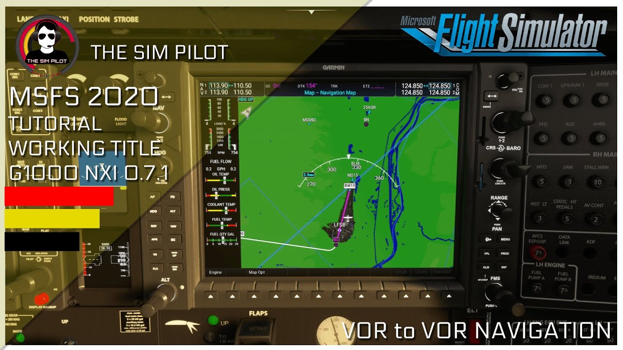 MSFS2020 | Tutorial | G1000NXI 0.7.1 | VOR to VOR NAVIGATION - YouTube