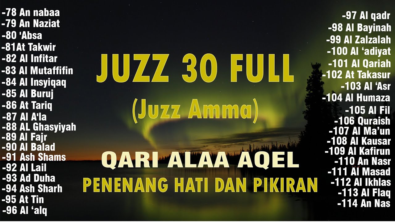 Murotal Al Quran Juz 30 (Juz Amma) Merdu - NEW beautiful Quran ...