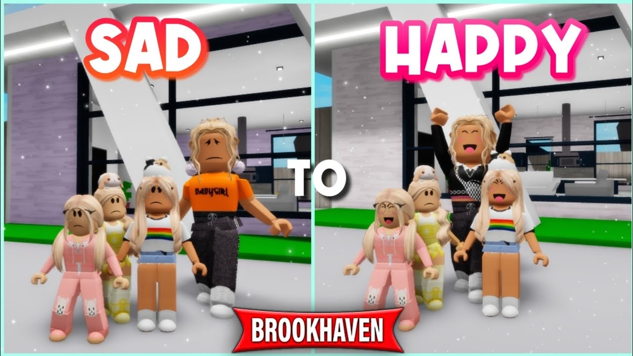 SAD TO HAPPY FAMILY IN BROOKHAVEN! - (ROBLOX BROOKHAVEN RP) - YouTube