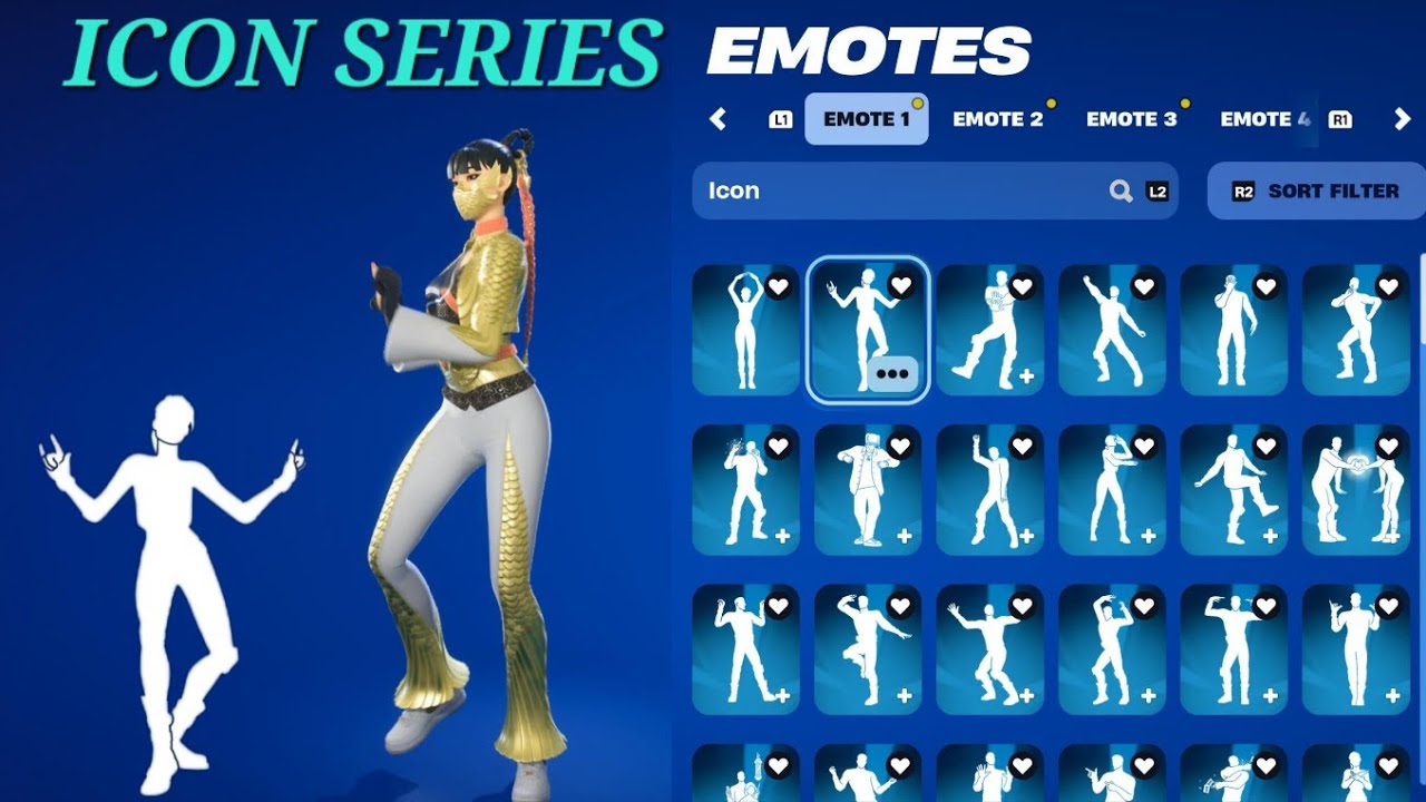 Fortnite : All Icon series dance e emote. (signora della gru) - YouTube