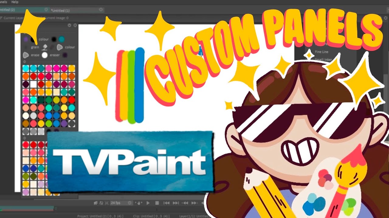 My TVPaint Custom Panels / Choices and Layouts - YouTube