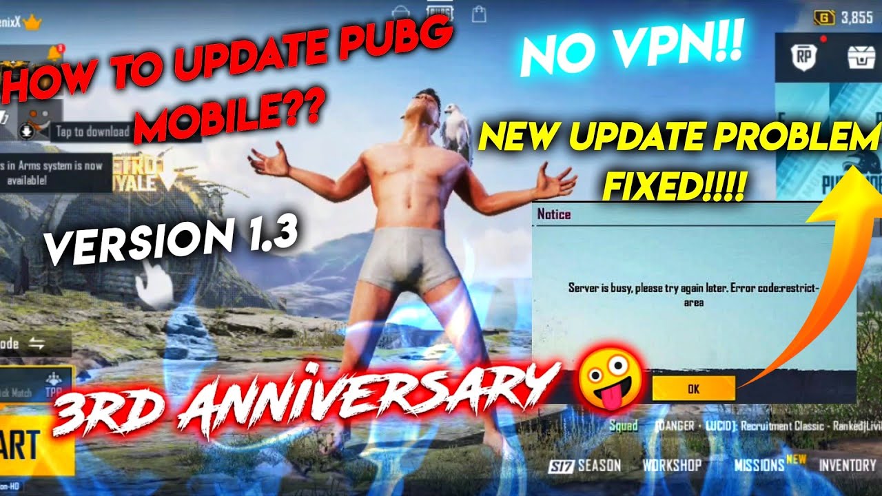 Server Is Busy Error Restrict Area Pubg Mobile Solved Problem After