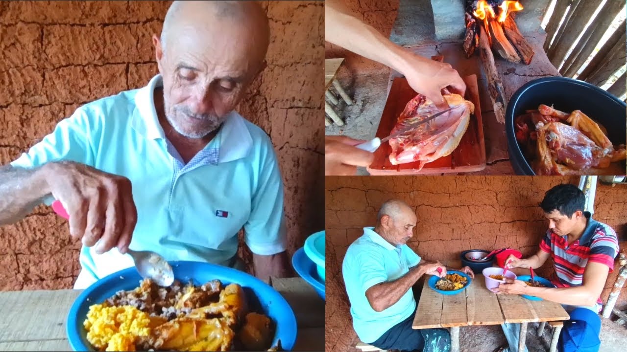 Galinha Caipira com Baião de Dois Comida da Roça Dia Abençoado / Como ...