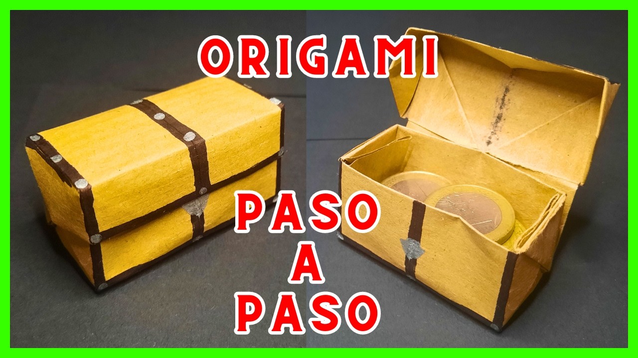 ⩥ Cómo hacer un COFRE del TESORO de ORIGAMI - YouTube