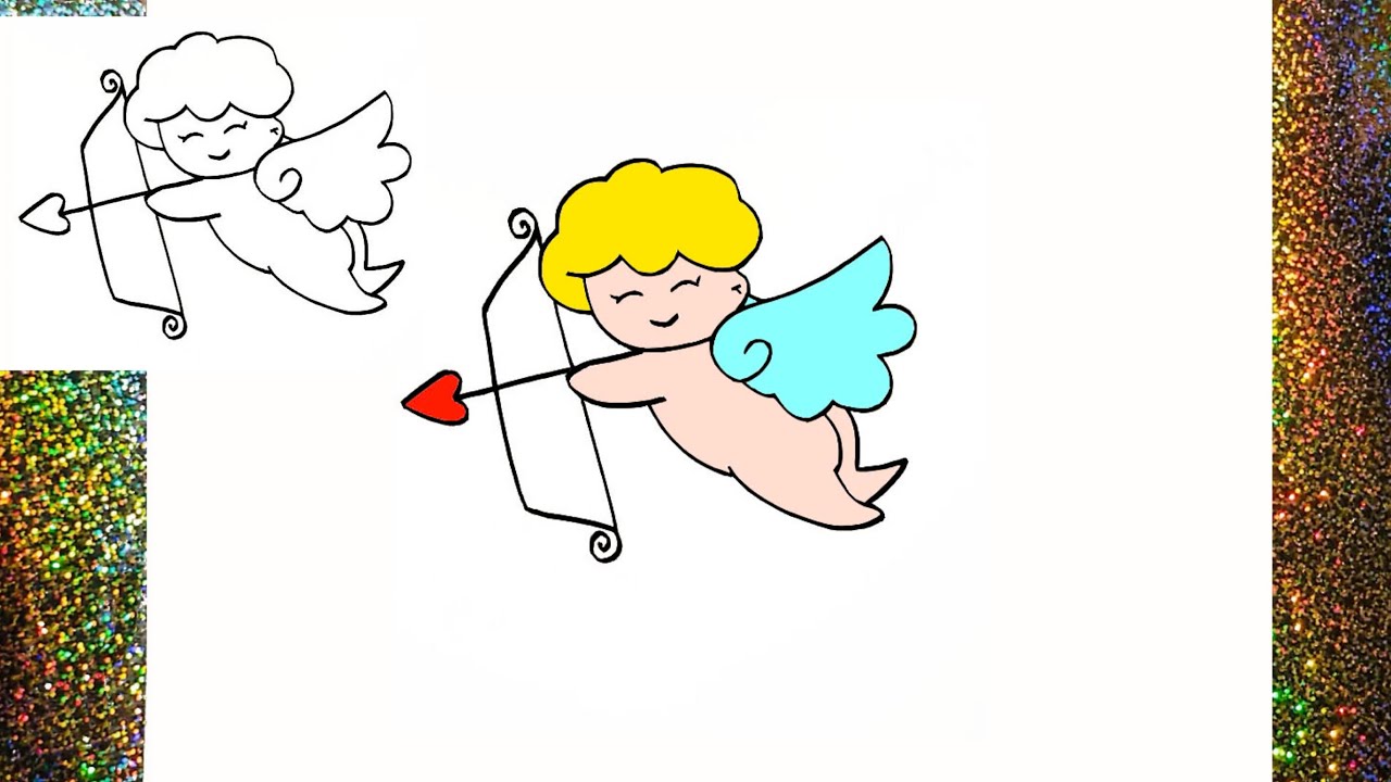 Dibujo De Cupido Facil Como Dibujar Un Corazon Con Un Cupido
