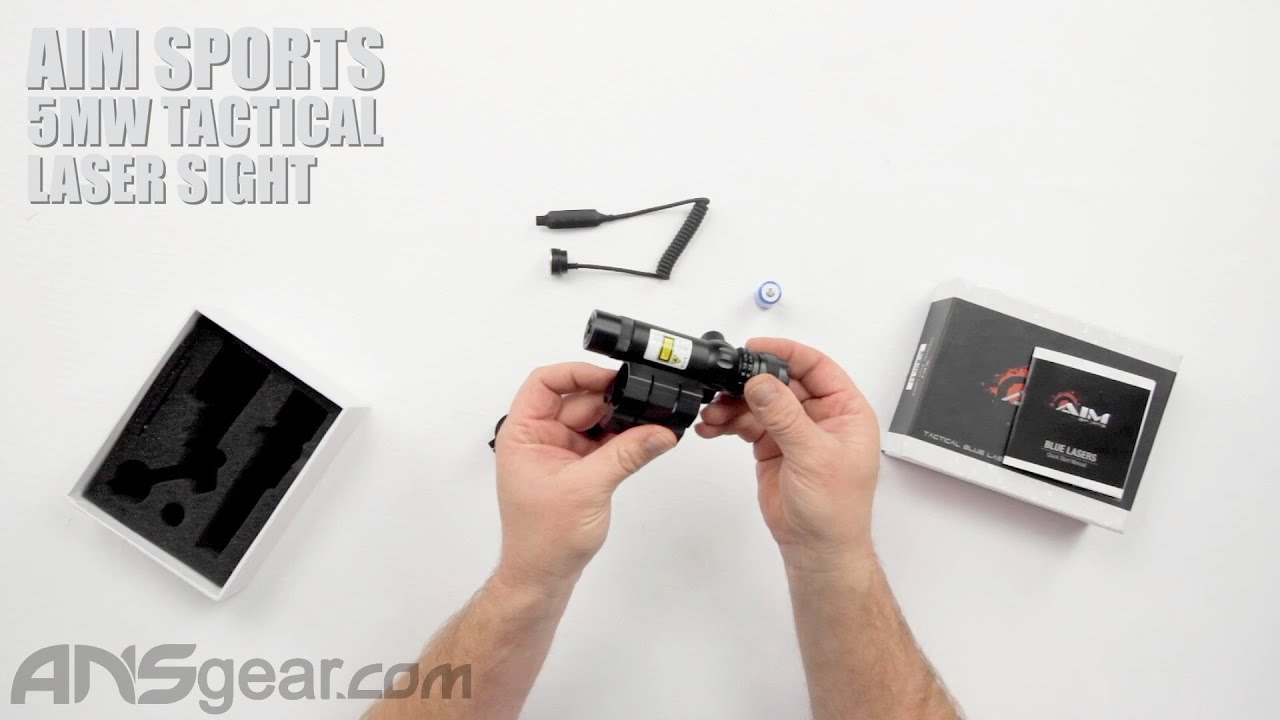Aim Sports 5mw Tactical Blue Laser Sight - Review - YouTube