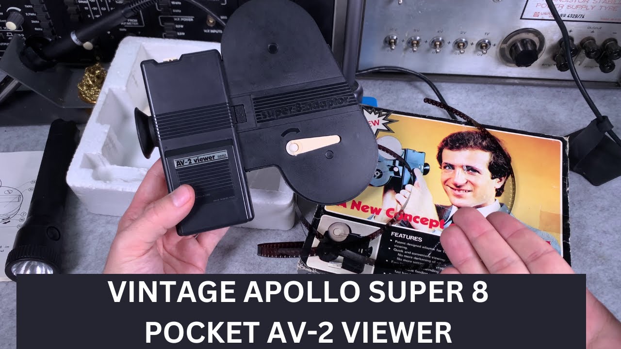 Apollo Vintage Super 8 AV-2 viewer with adapter (pocket eyepiece film ...