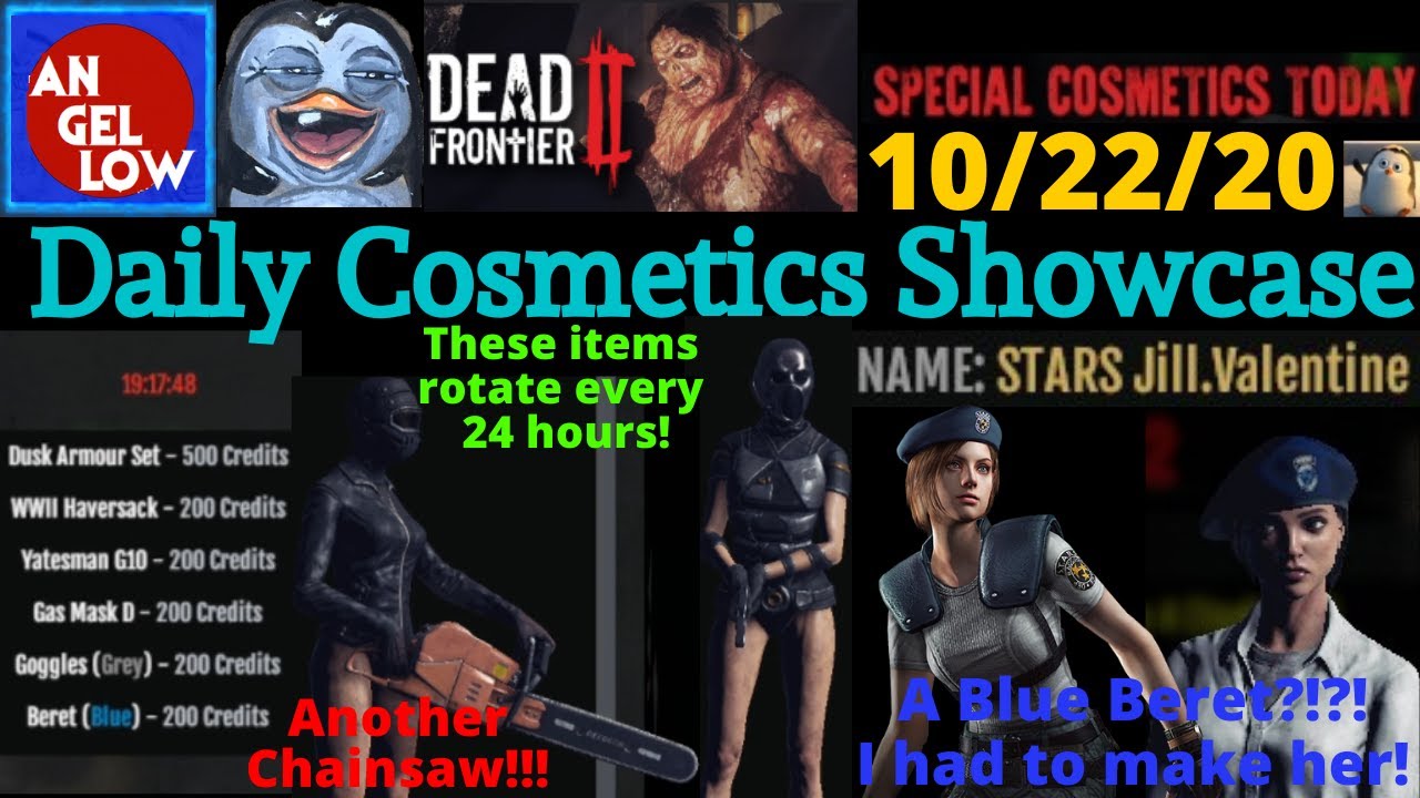 Dead Frontier 2: 10/22/20 "Daily Cosmetics Showcase!" Jill's STARS ...