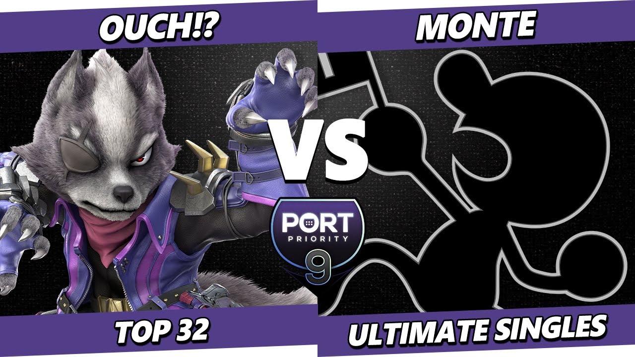 Port Priority 9 - Ouch!? (Wolf) Vs. Monte (Game & Watch) Smash Ultimate ...