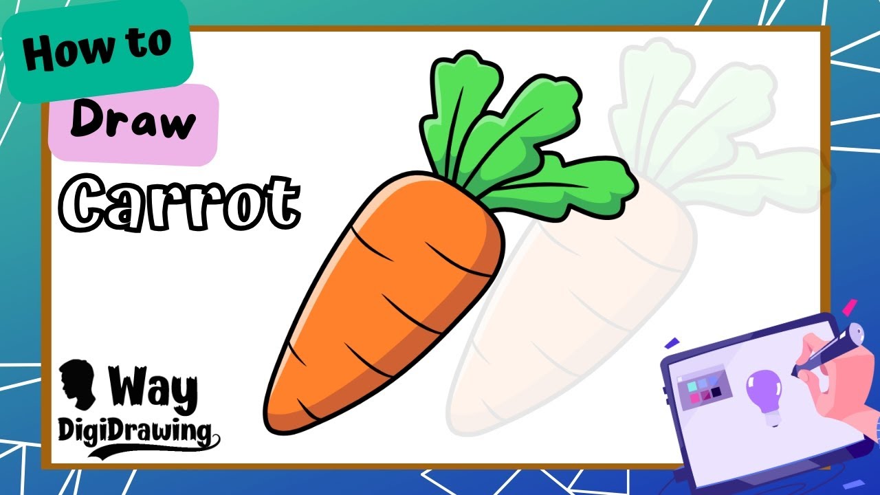 How to Draw Carrot - Easy Step by Step - YouTube