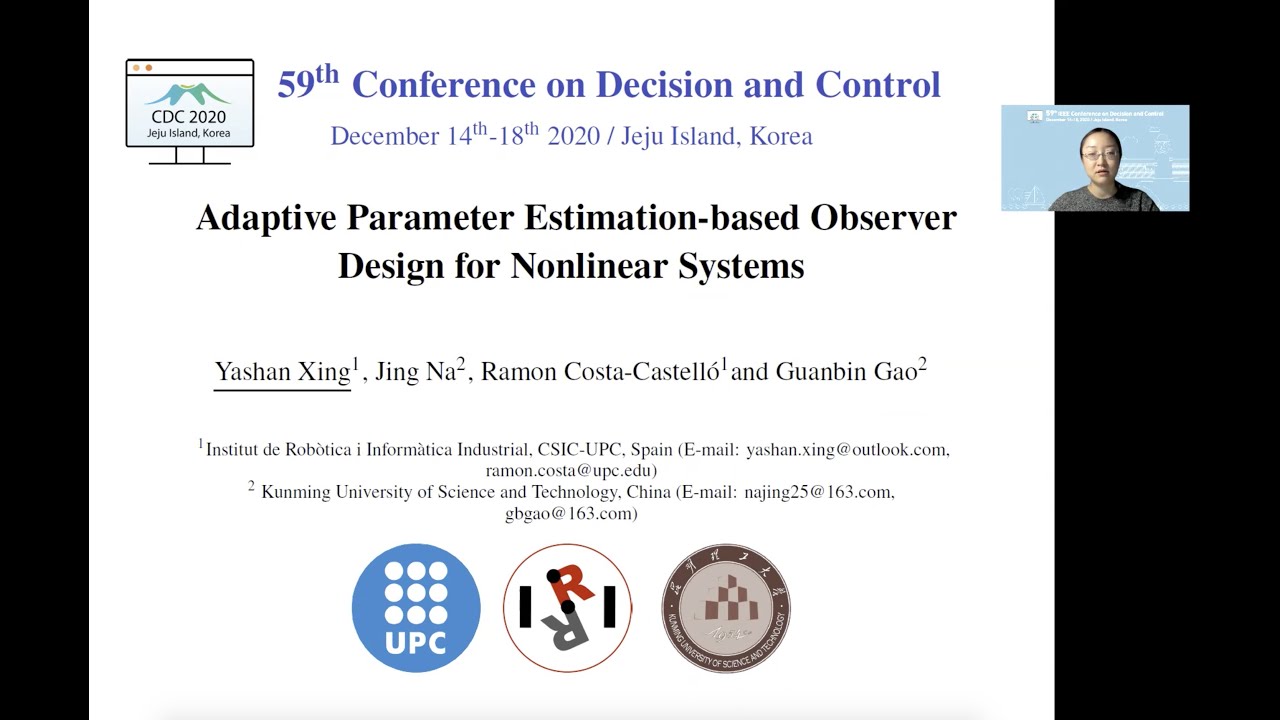 Adaptive Parameter Estimation-based Observer Design for Nonlinear ...