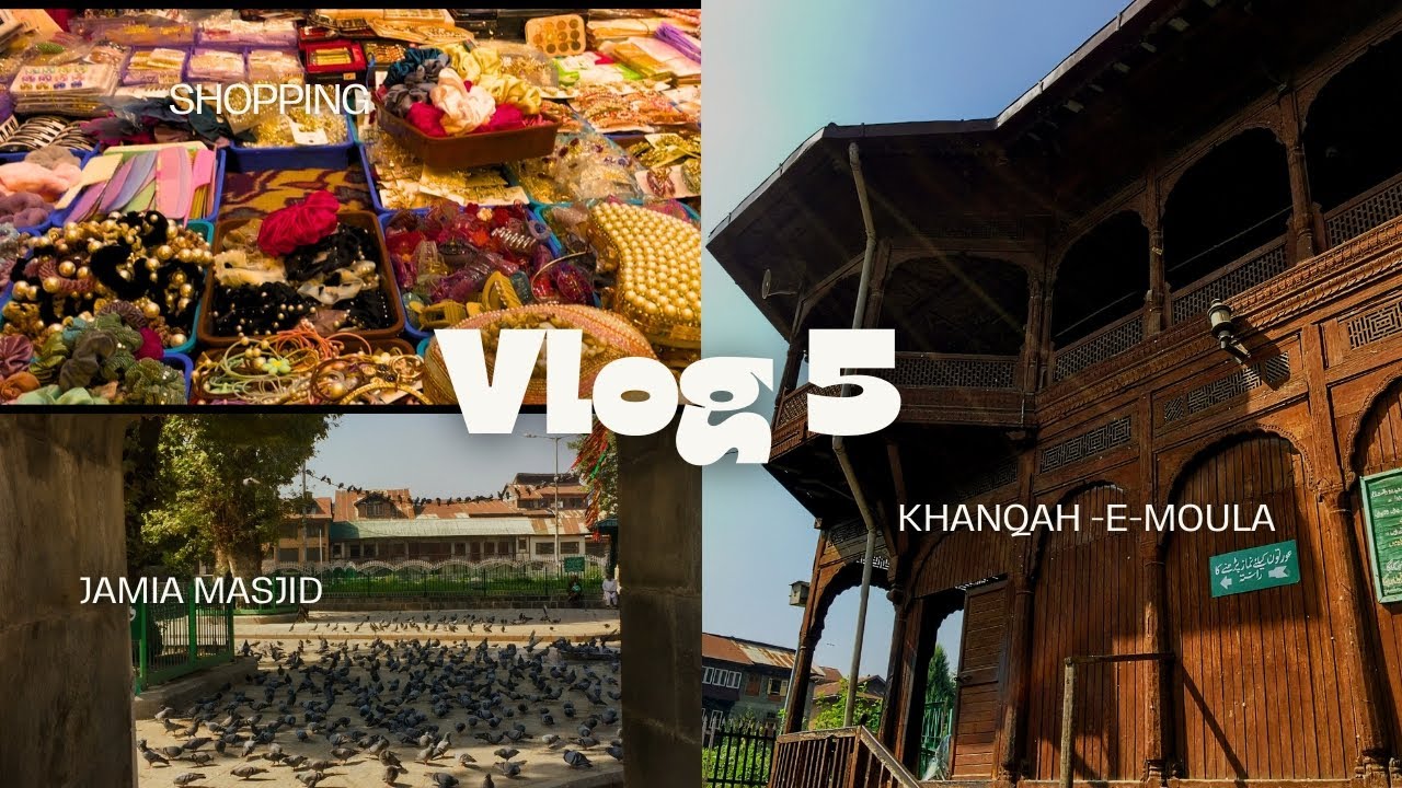 Vlog 5|Visit to shrine khanqah |old srinagar|jamia masjid|exploring ...