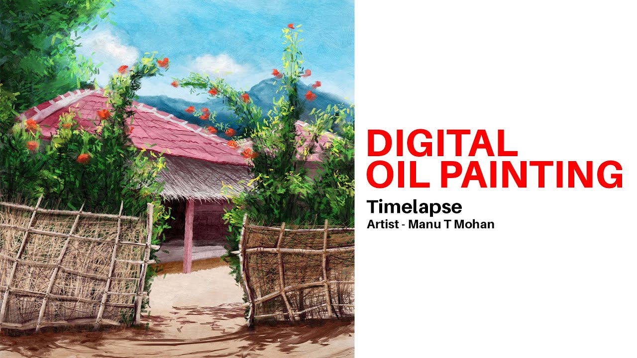 Krita Digital Painting tutorial 02 - Village House - YouTube