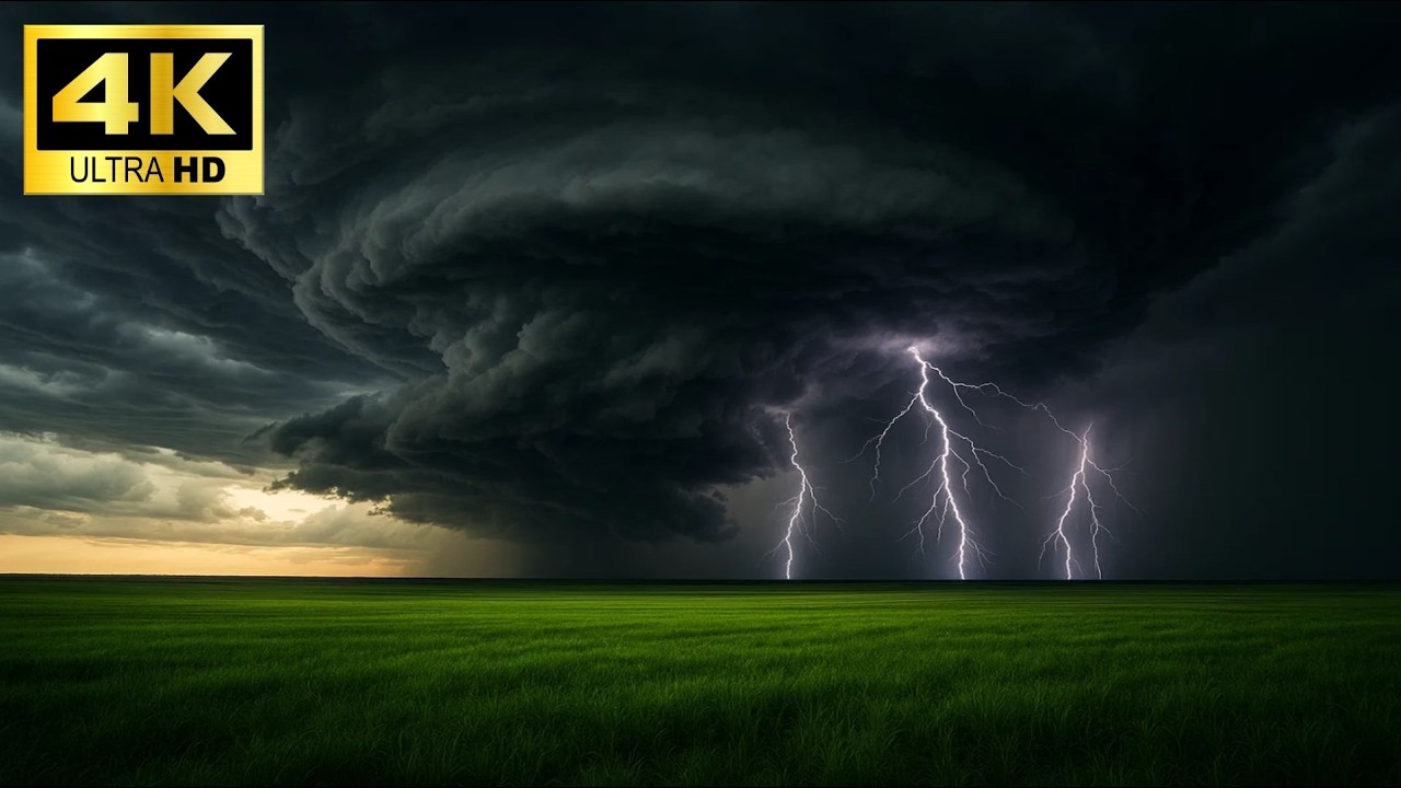 Ultimate Supercell Thunderstorm Ambience | Relaxing 4K ASMR Sounds # ...