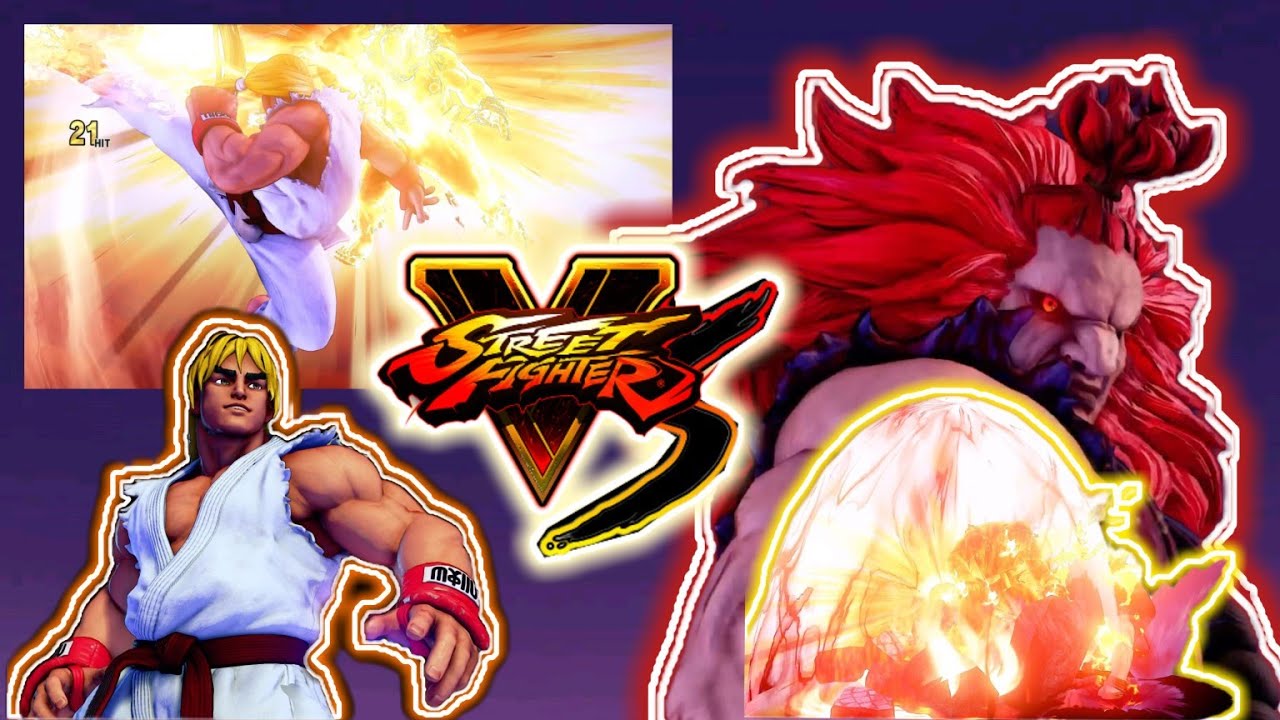 Akuma Vs Ken - Intense Battle [SFVAE] - YouTube