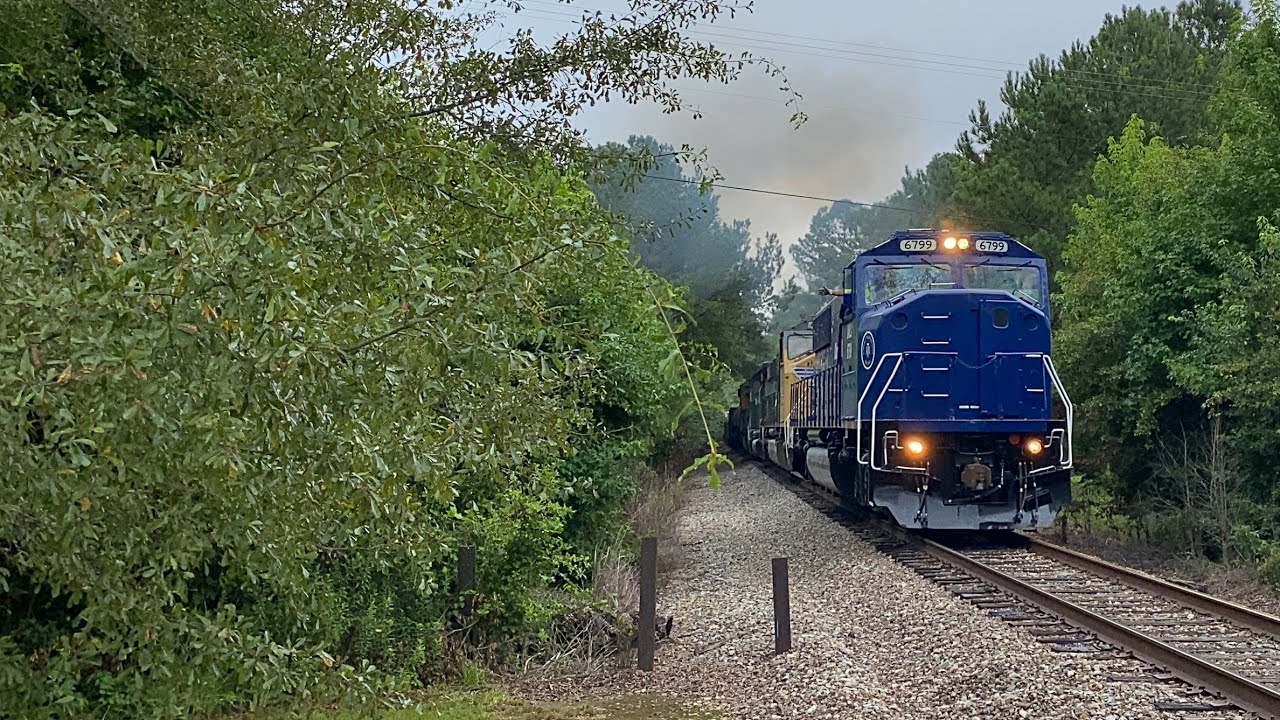 ATN Y103 heads south out of odenville with OMLX 6799 leading the way ...