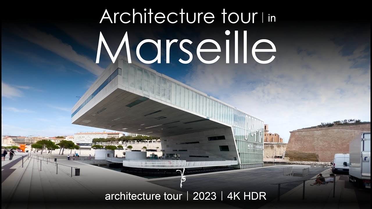 Marseille walking tour video 4K HDR in 2023 | modern architecture tour ...