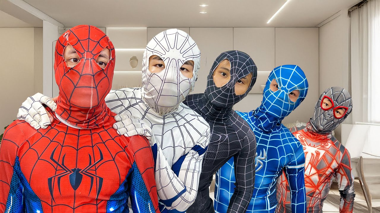 PRO 5 SUPERHERO TEAM || Hey Spider-Man , Go To Trainning Nerf Gun ...