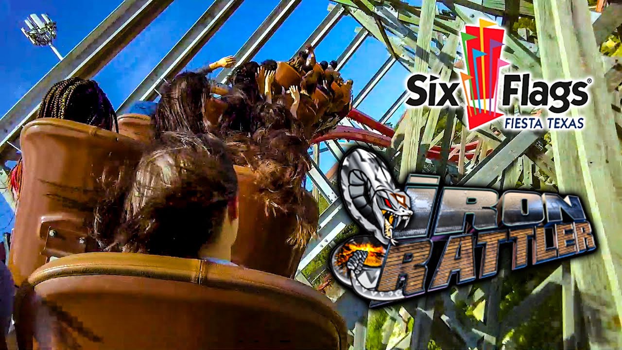 2020 Iron Rattler Roller Coaster On Ride Back Row HD POV Six Flags ...