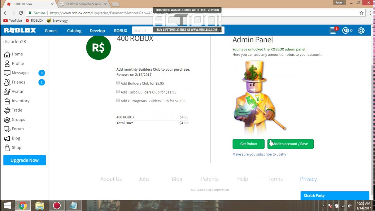 HOW TO GET UNLIMITED ROBUX!! 2017 (NOT PATCHED) - YouTube