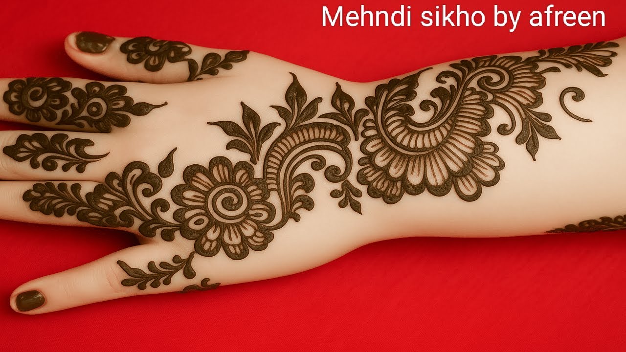 New year back hand mehandi design!mehandi design!new mehandi design # ...