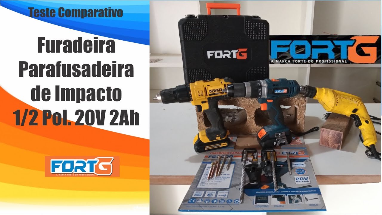 parafusadeira fortg fg3000 20v testes e comparativos - YouTube