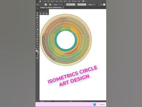 How to Make Isometrics Circle Line Art Design tutorial | Graphic Design Tutorial | Shorts video ...