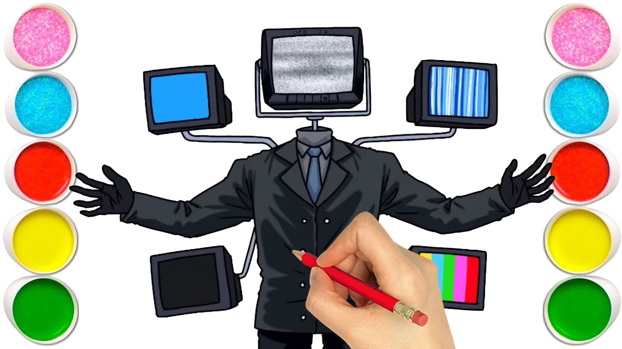 How to draw Big TV man From Skibidi Toilet - YouTube